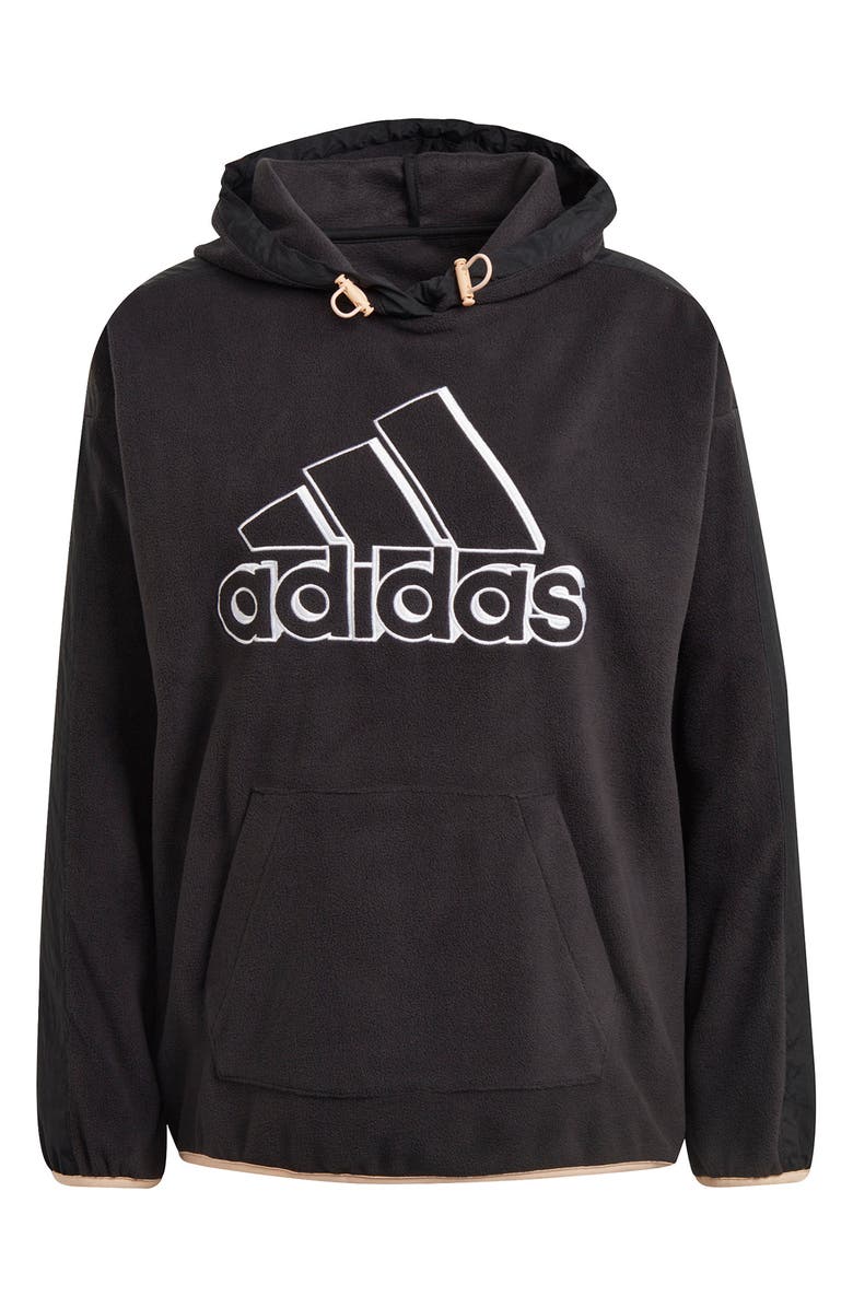 adidas Brand Love Giant Logo Polar Fleece Hoodie | Nordstromrack