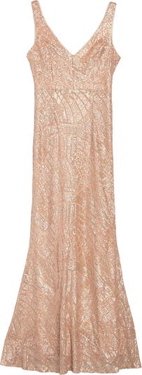 Marina Sequined Floor Length Gown | Nordstromrack