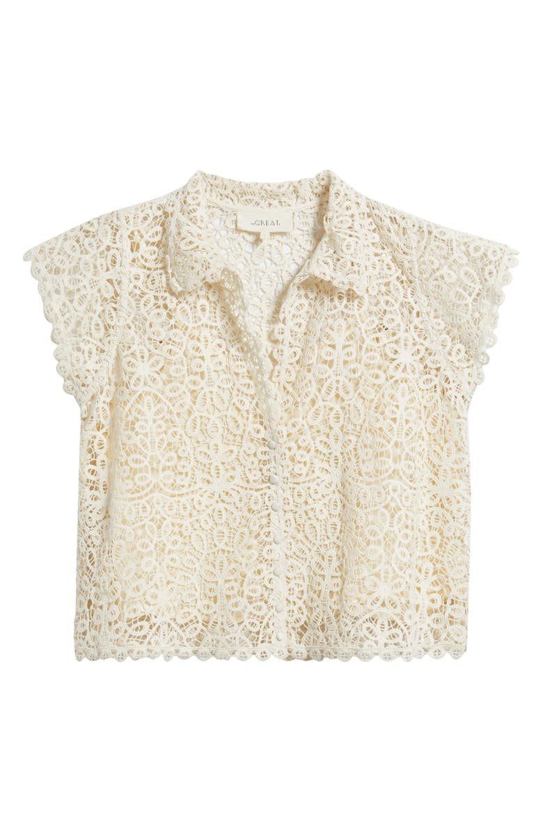 THE GREAT. The Lattice Lace Button-Up Shirt | Nordstromrack