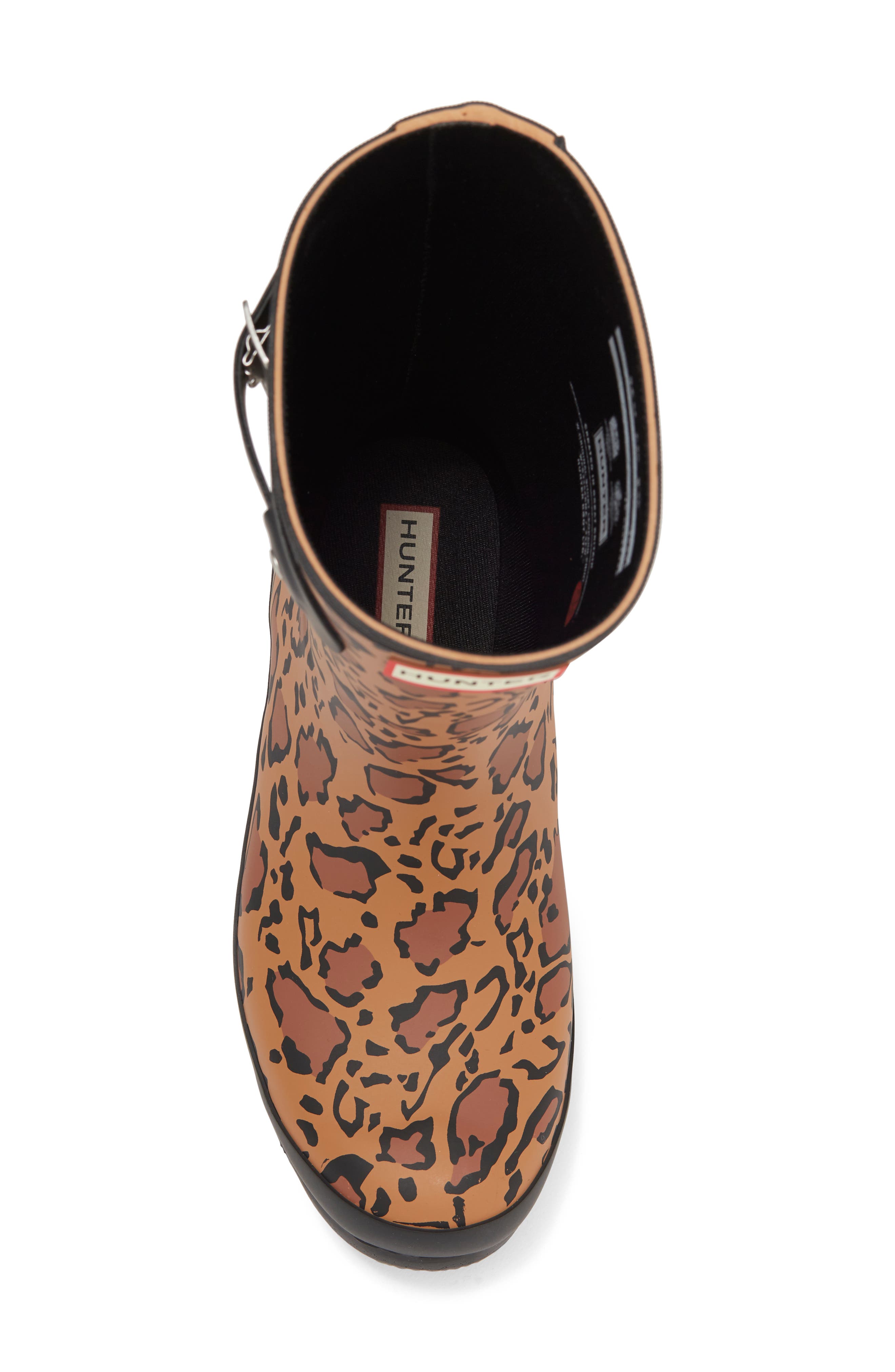 Hunter Original Short Leopard Print Waterproof Rain Boot (Women ...