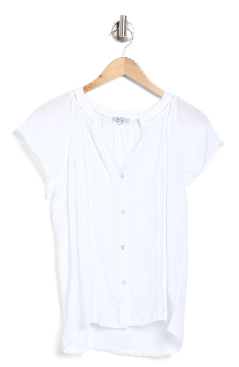 Rails Alena Linen Blend Button-Up Top | Nordstromrack