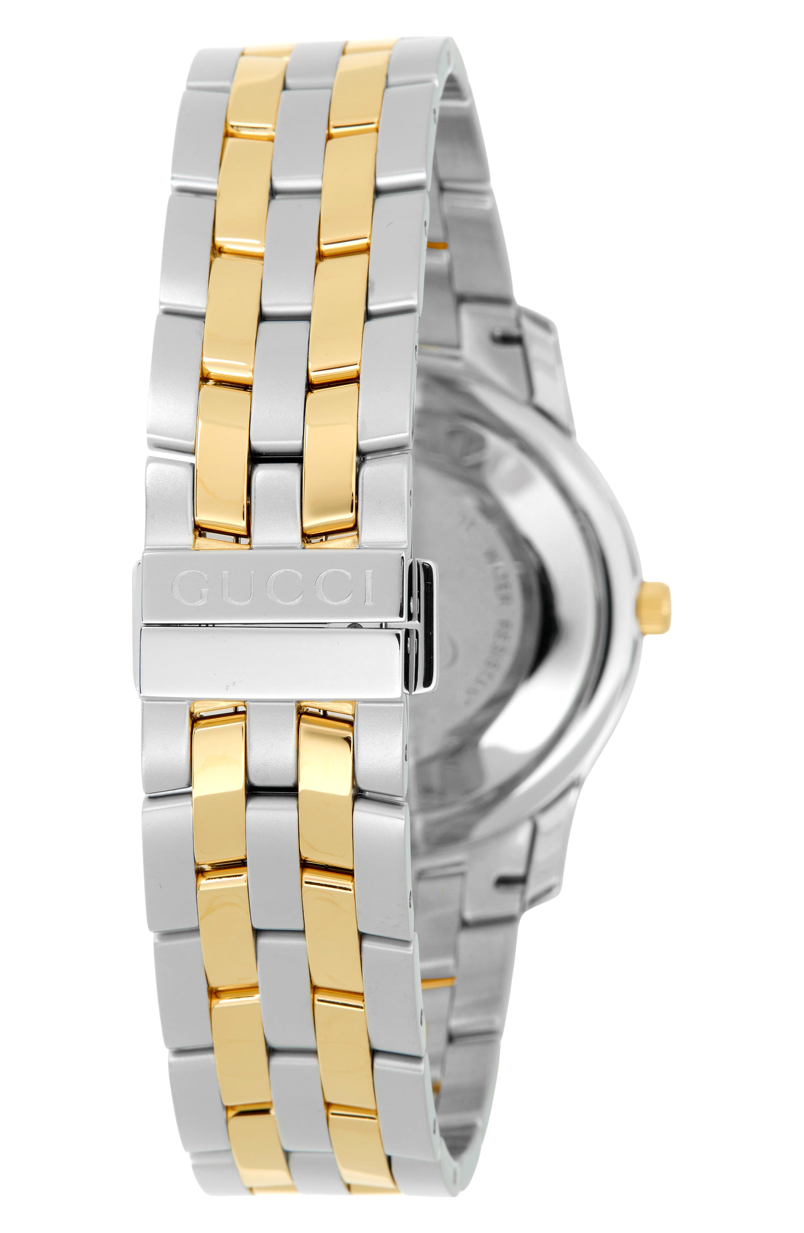Gucci Two Tone Stainless Steel Diamond Dial Bracelet Watch, 31mm ...