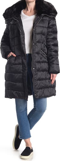 Nine West Faux Fur Lined Hood Puffer Jacket | Nordstromrack