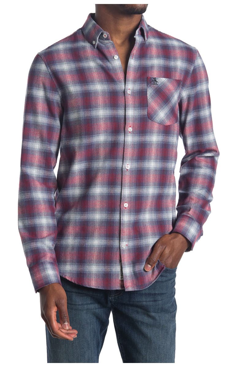 Original Penguin Woven Long Sleeve Flannel Plaid Shirt | Nordstromrack