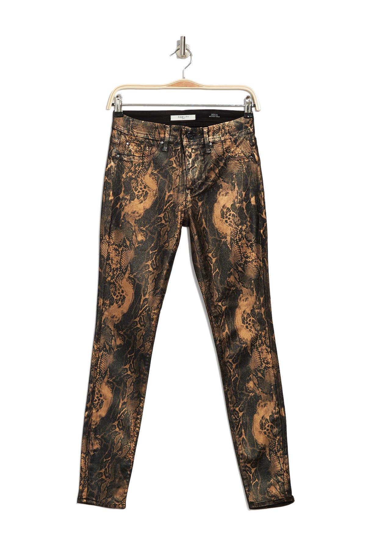 Fidelity Denim Sola Metallic Snakeskin Printed Jeans | Nordstromrack