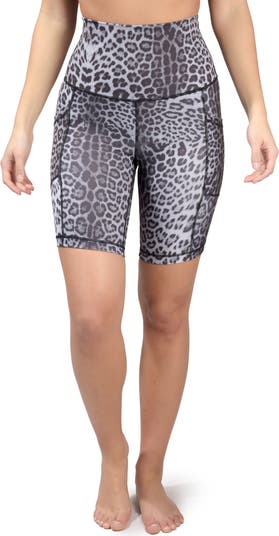 90 DEGREE BY REFLEX Animal Print Biker Shorts | Nordstromrack