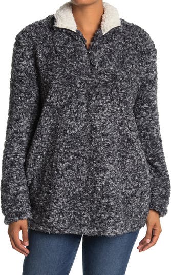Coffee Shop Fuzzy Quarter Zip Pullover | Nordstromrack