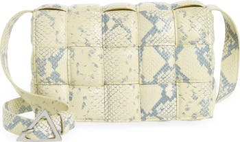 Bottega Veneta Padded Cassette Python Embossed Leather Crossbody Bag ...