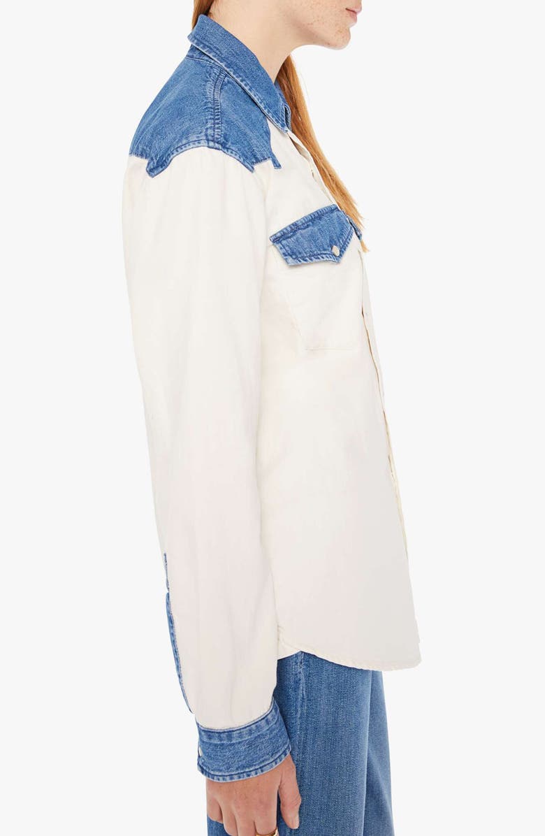 MOTHER The Tycoon Cotton Denim Western Shirt | Nordstromrack