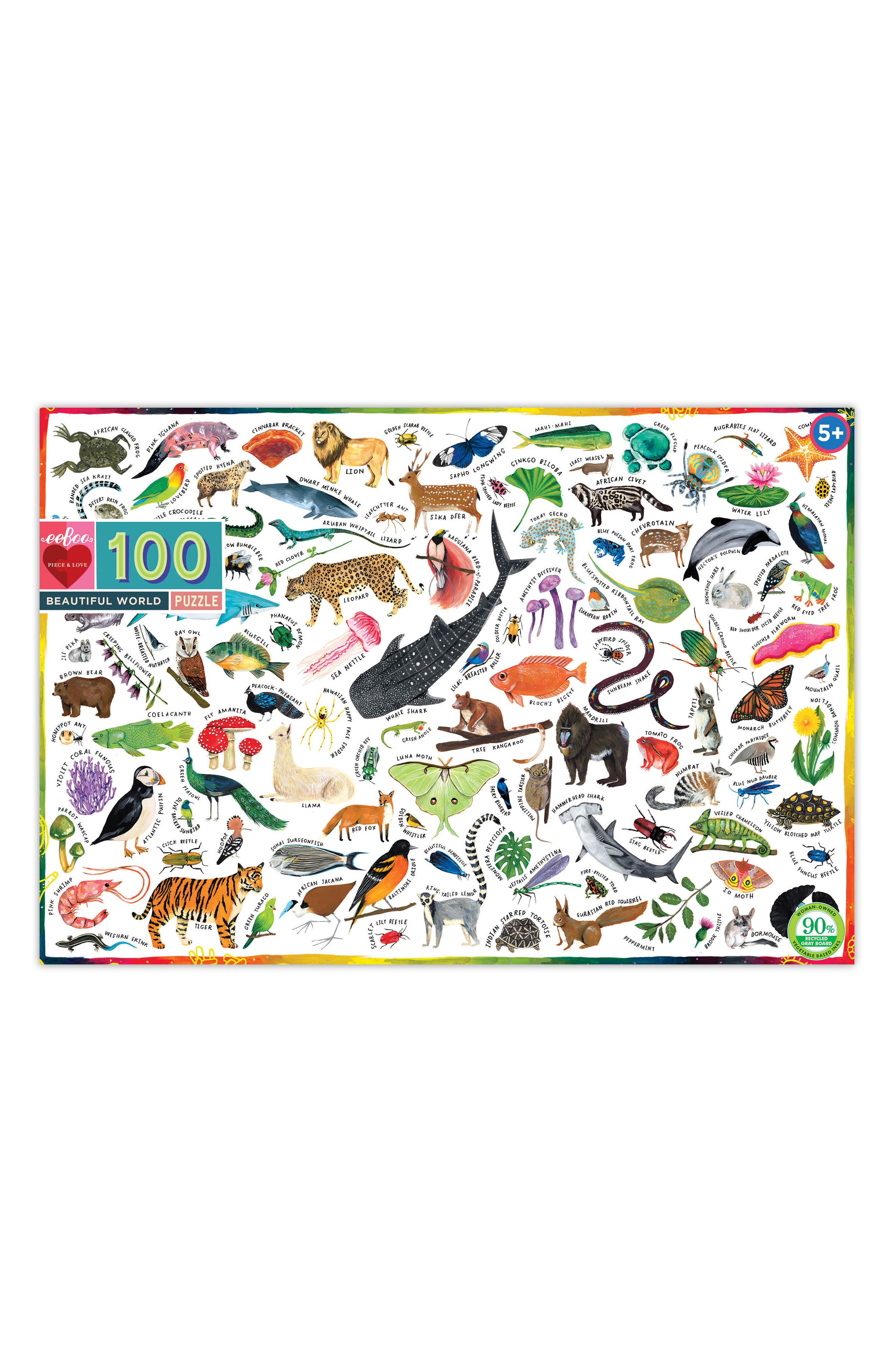 eeBoo Beautiful World 100-Piece Puzzle | Nordstrom