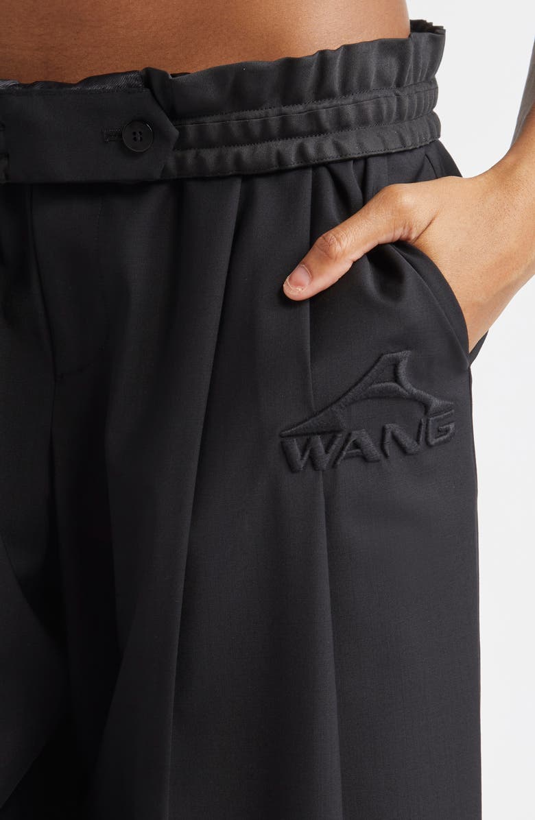 Alexander Wang Pleated Tropical Wool Blend Balloon Leg Pants ...