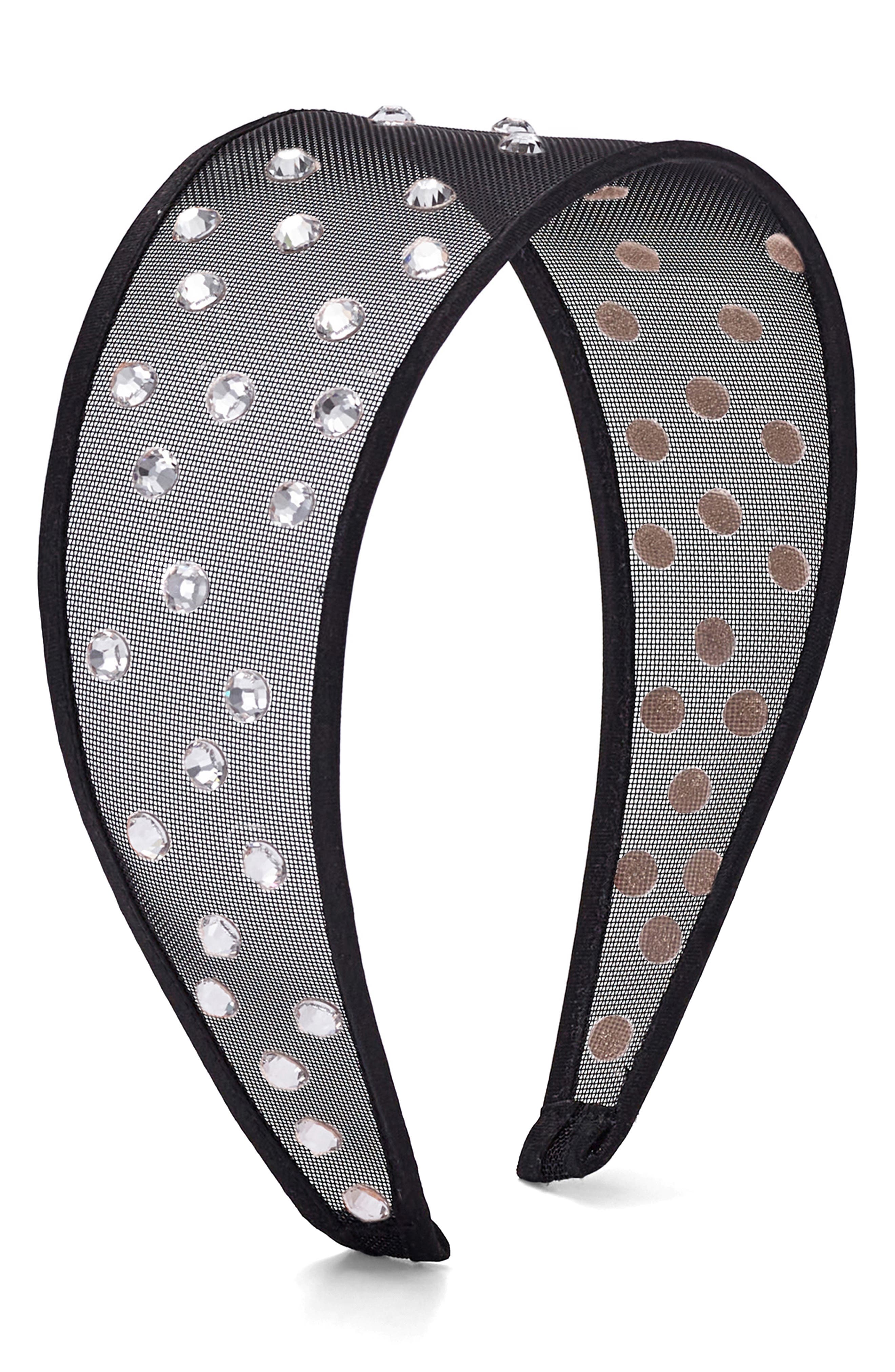 LELET NY Giselle Sheer Crystal Wide Headband | Nordstrom