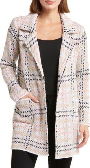 BY DESIGN Rocco Plaid Blazer Cardigan | Nordstromrack