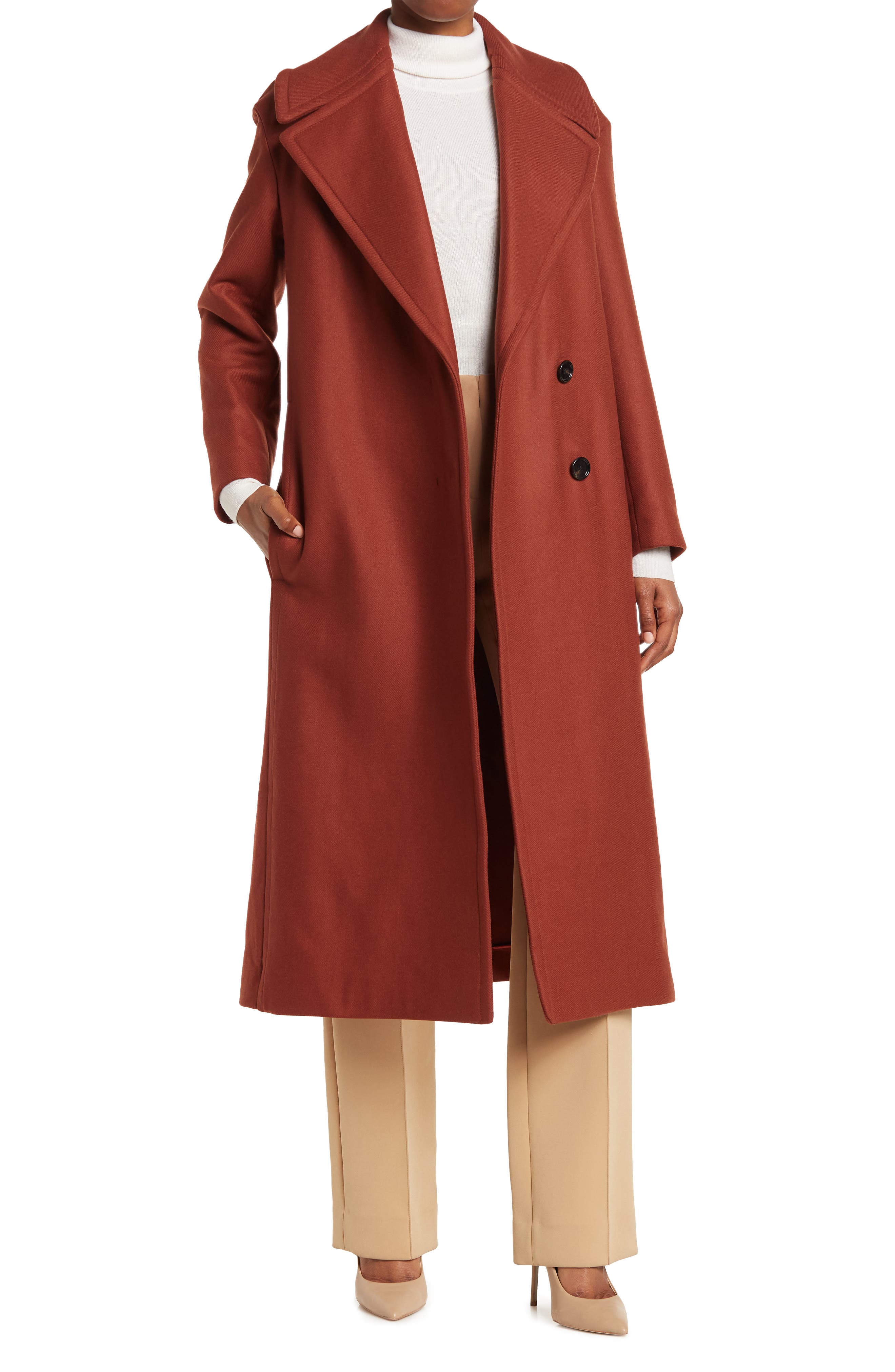 BOSS HUGO BOSS Collary Wool Blend Coat | Nordstromrack