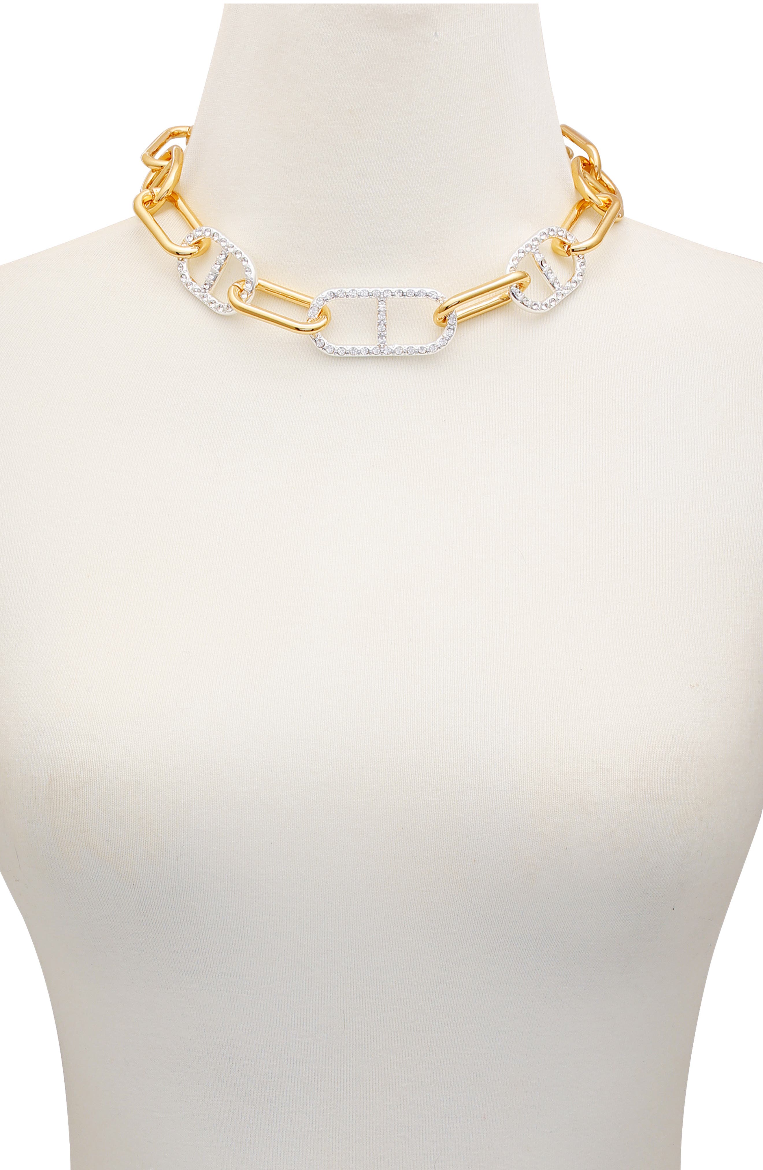 GUESS Two-Tone Chain Necklace | Nordstromrack