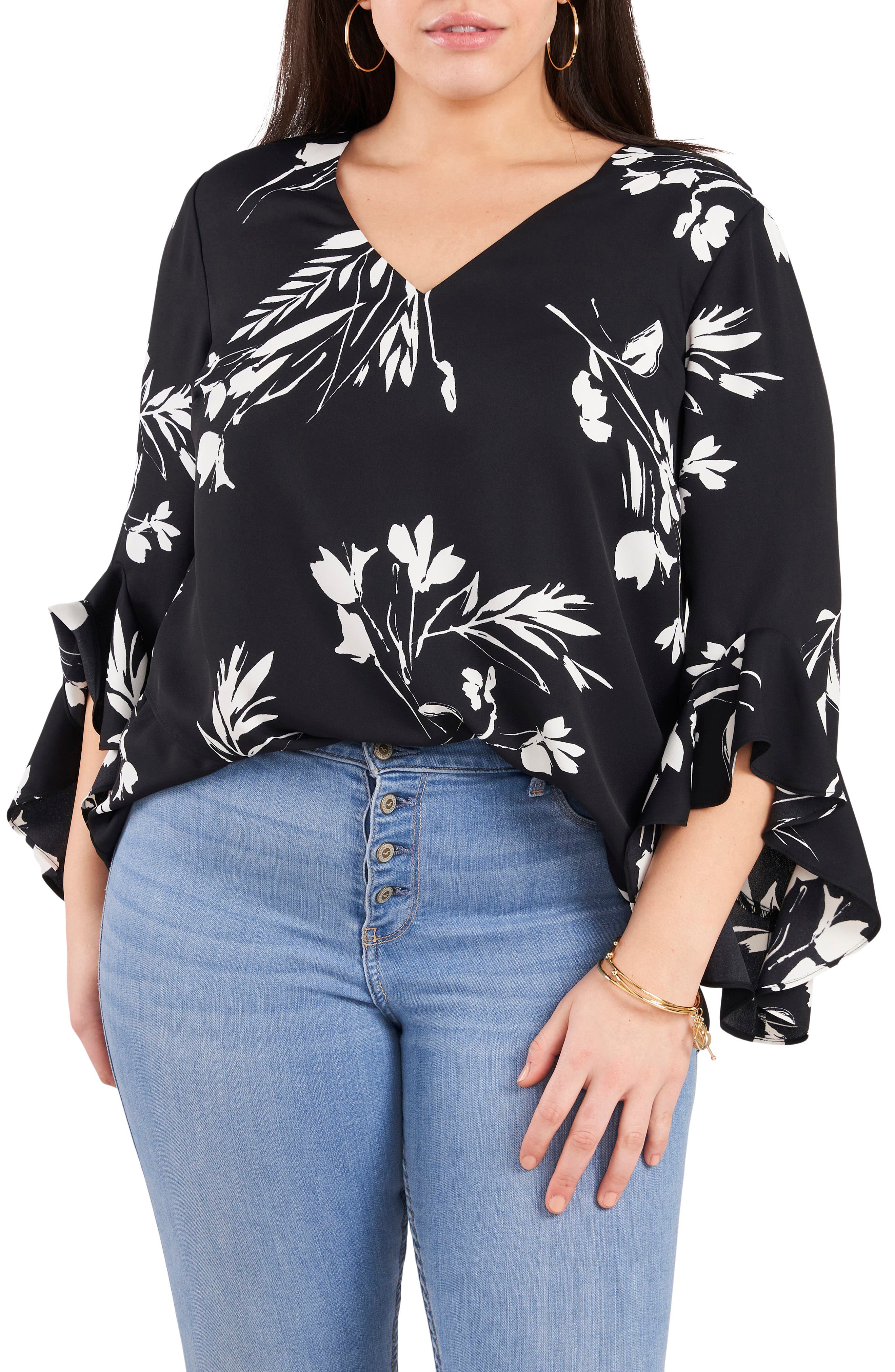 Vince Camuto Floral Tunic Top | Nordstromrack