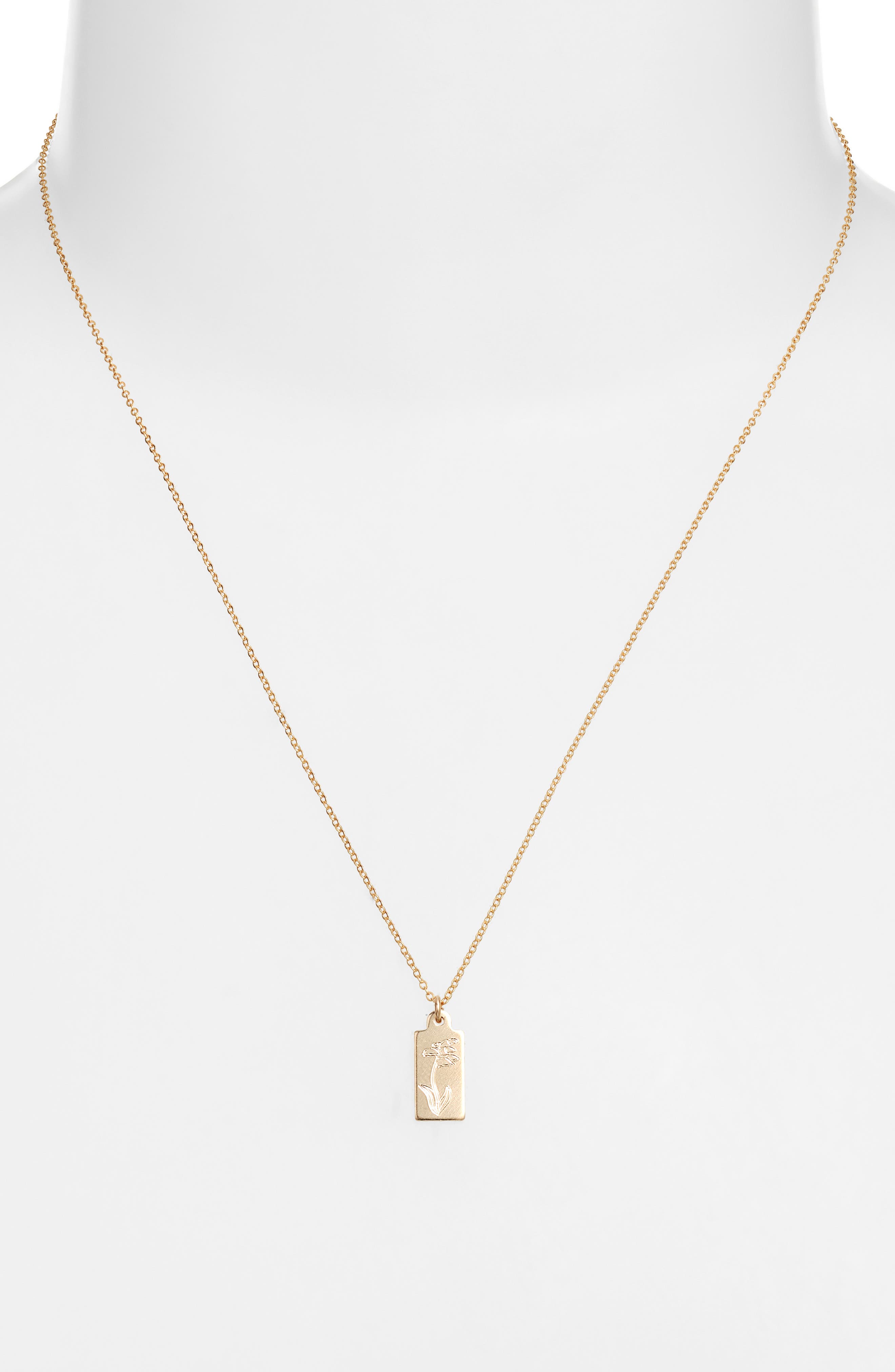 Tawney Birth Flower Pendant Necklace (Women) | Nordstrom