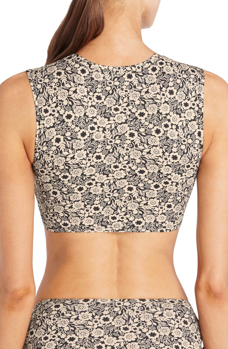 Robin Piccone Aubrey Tie Front Floral Bikini Top | Nordstromrack