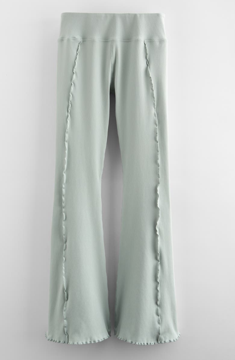 Zella Girl Kids' All In Ribbed High Waist Flare Leggings | Nordstromrack