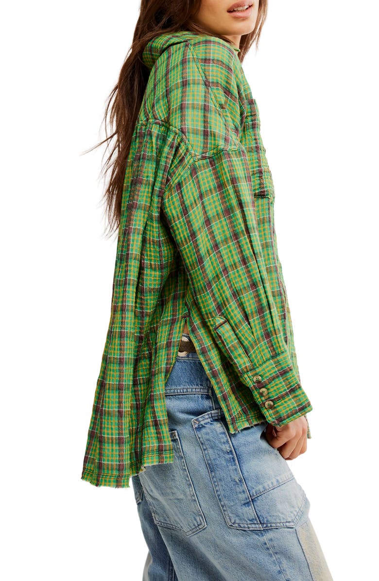 Free People Cardiff Plaid Texture Shirt | Nordstromrack