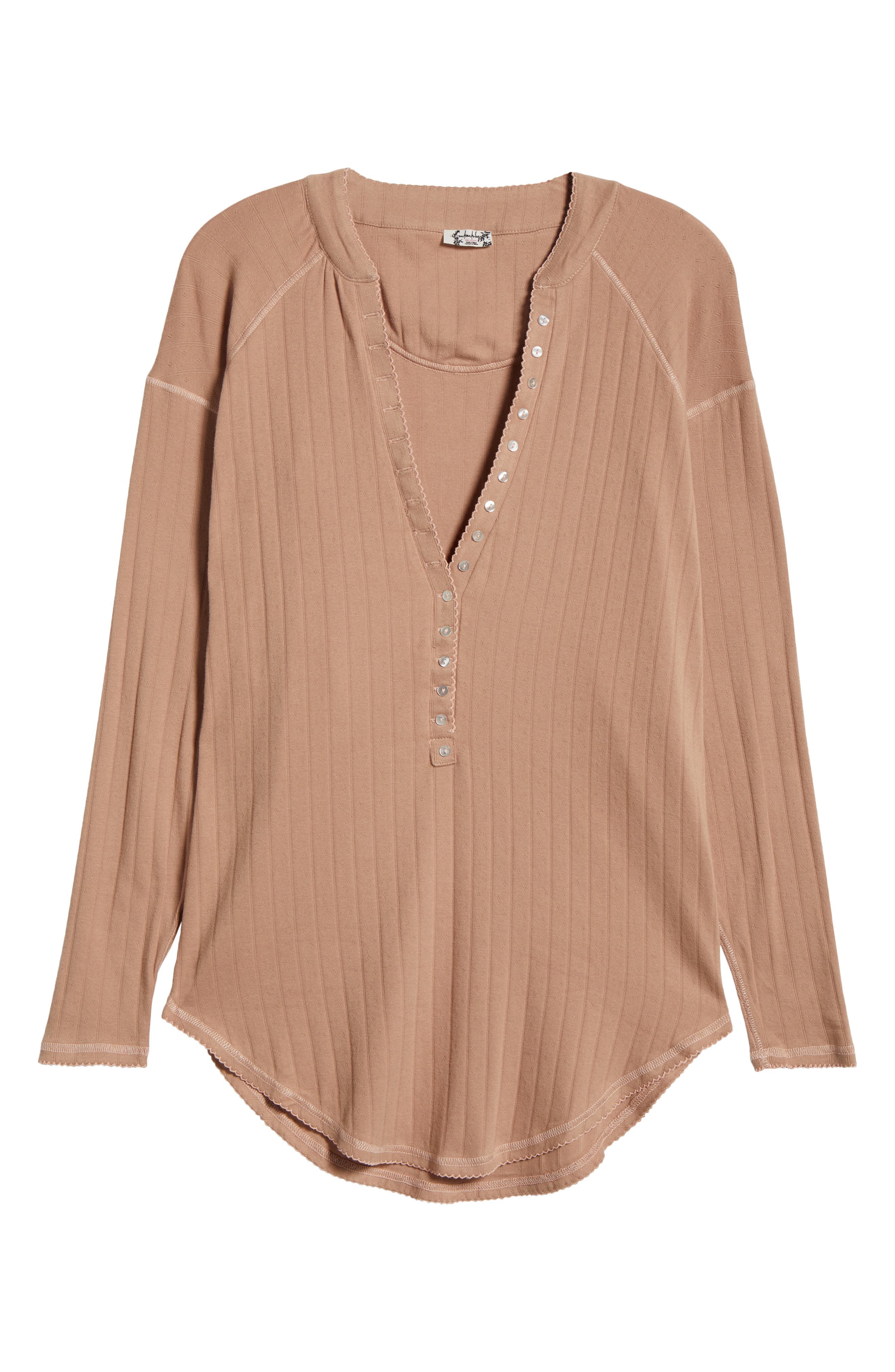Free People Coffee Chat Pointelle Cotton Lounge Top | Nordstromrack