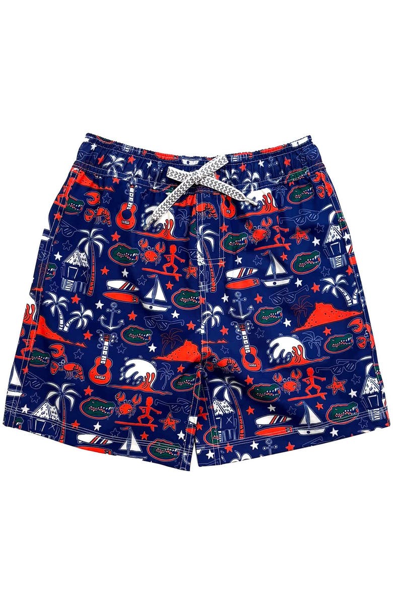 Wes & Willy Youth Wes & Willy Royal Florida Gators Luau Swim Trunks ...