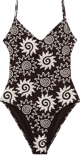 MANGO Printed One-Piece Swimsuit | Nordstrom