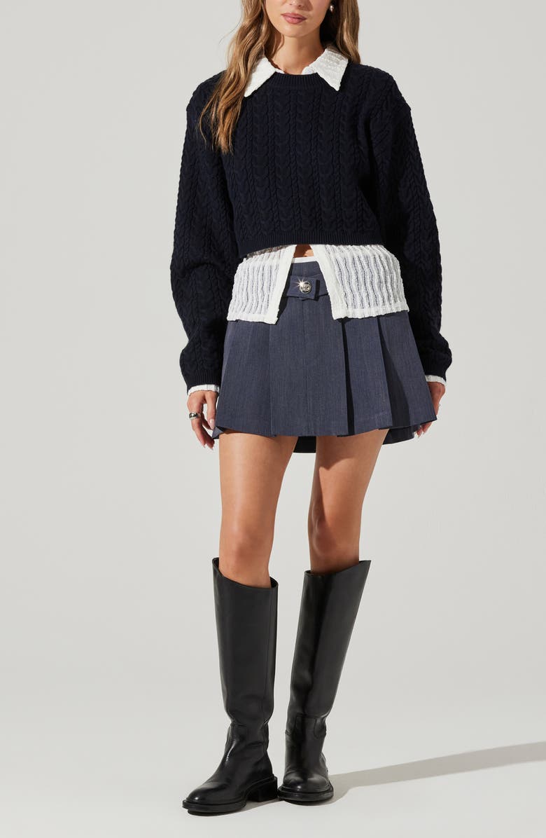 ASTR the Label Jorah Cable Stitch Sweater | Nordstromrack