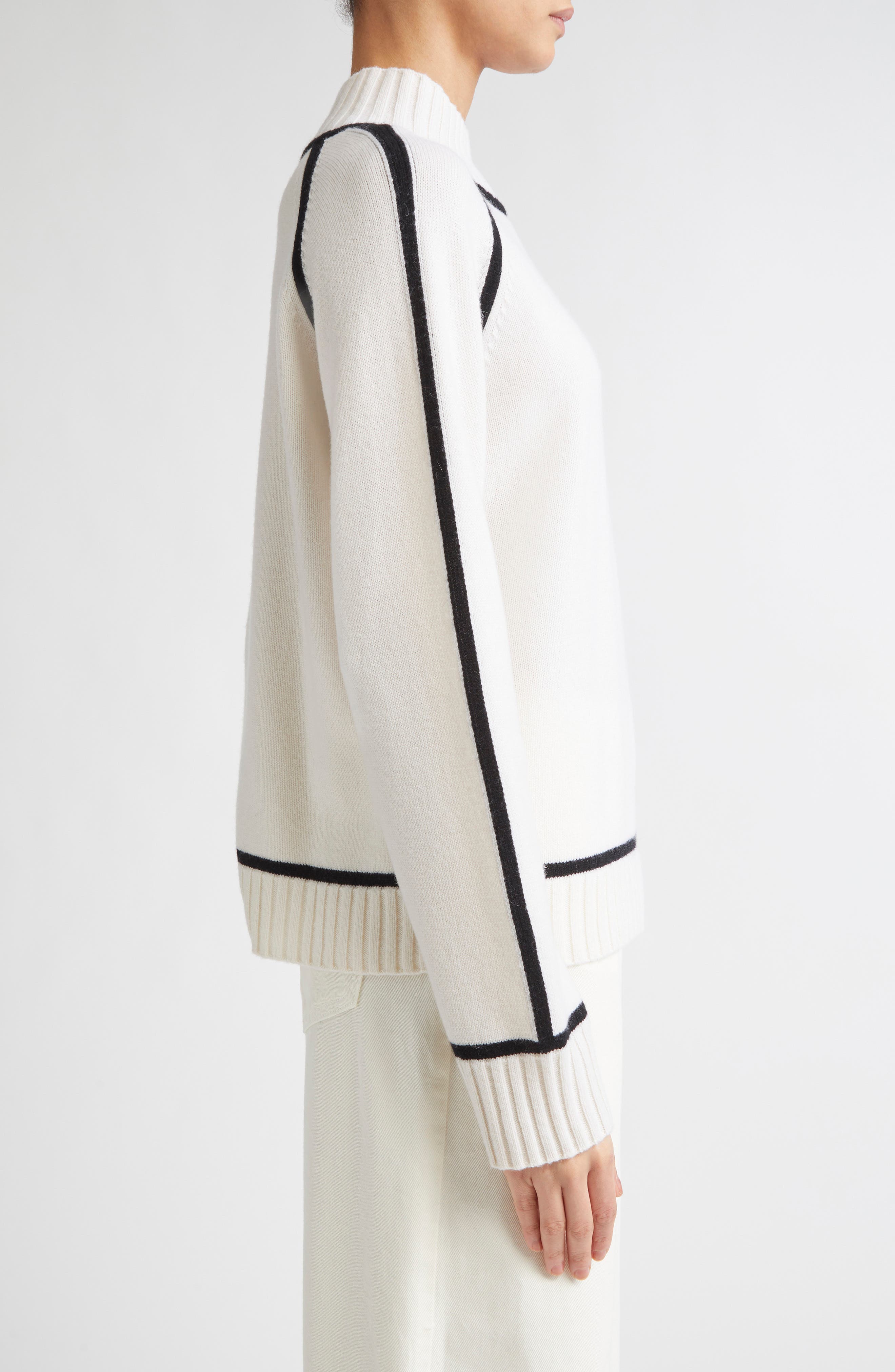 Max Mara Studio Pescara Merino Wool & Cashmere Mock Neck Sweater ...