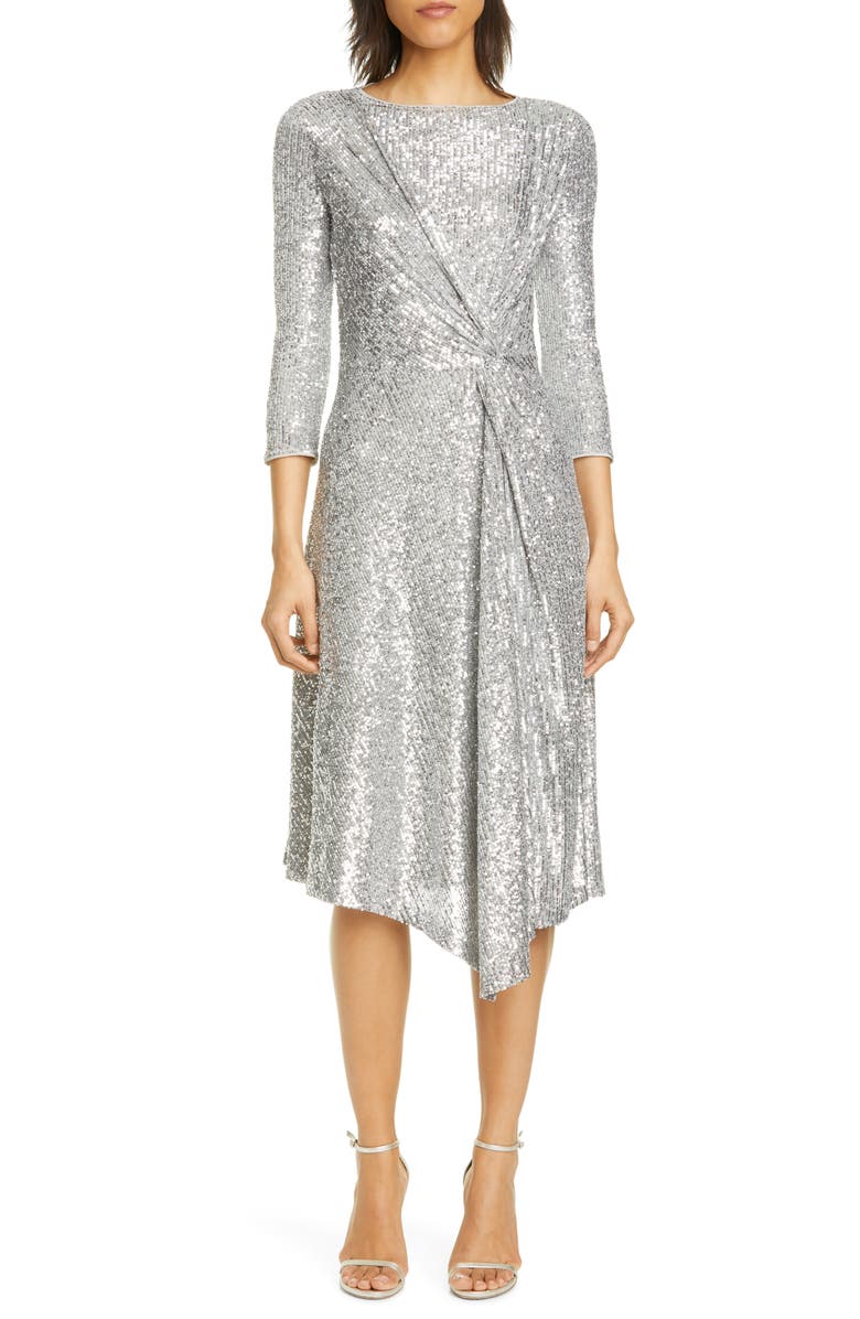 St. John Evening Starlight Sequin Mesh Dress | Nordstromrack