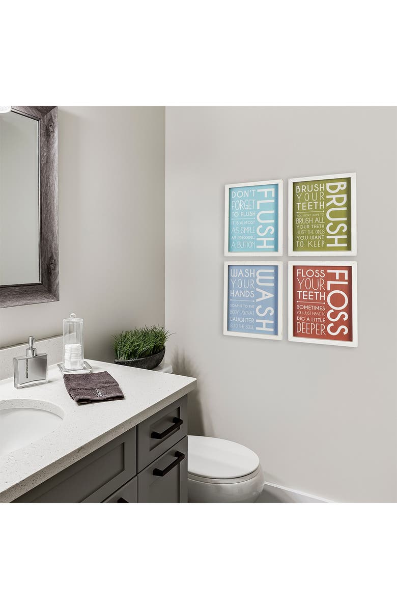 STRATTON HOME DECOR Bathroom Wall Art - Set of 4 | Nordstromrack