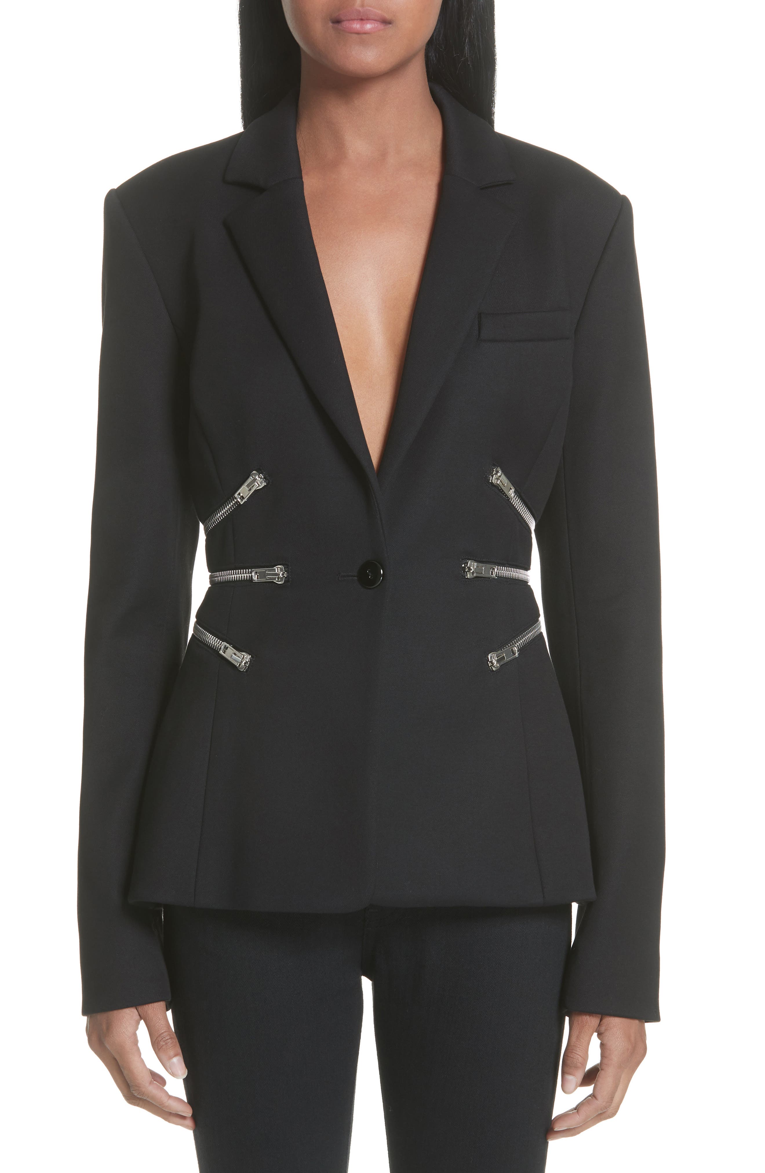 Alexander Wang Zipper Waist Blazer | Nordstrom
