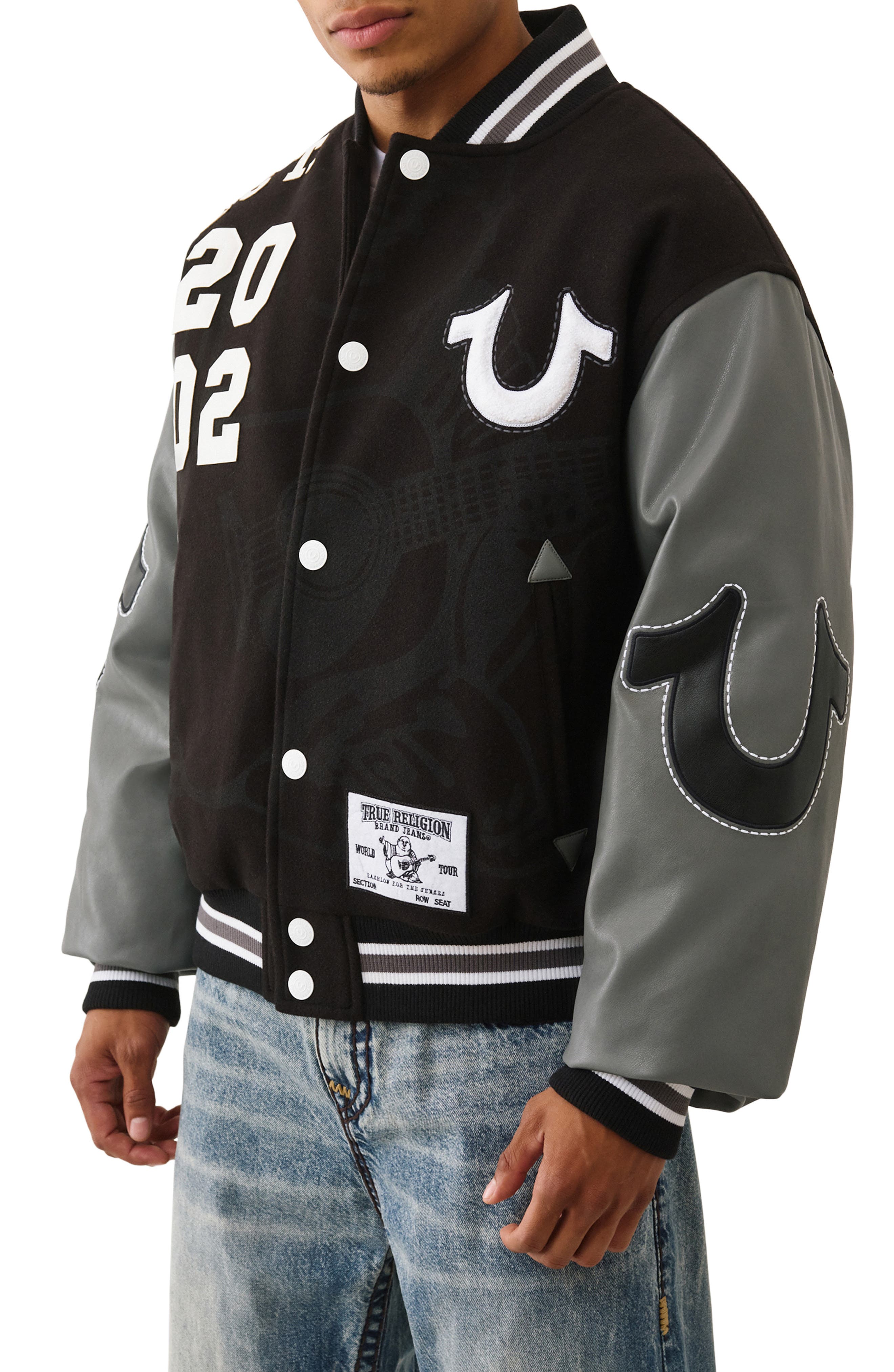 True Religion Overt Buddha Varsity Jacket | Nordstrom