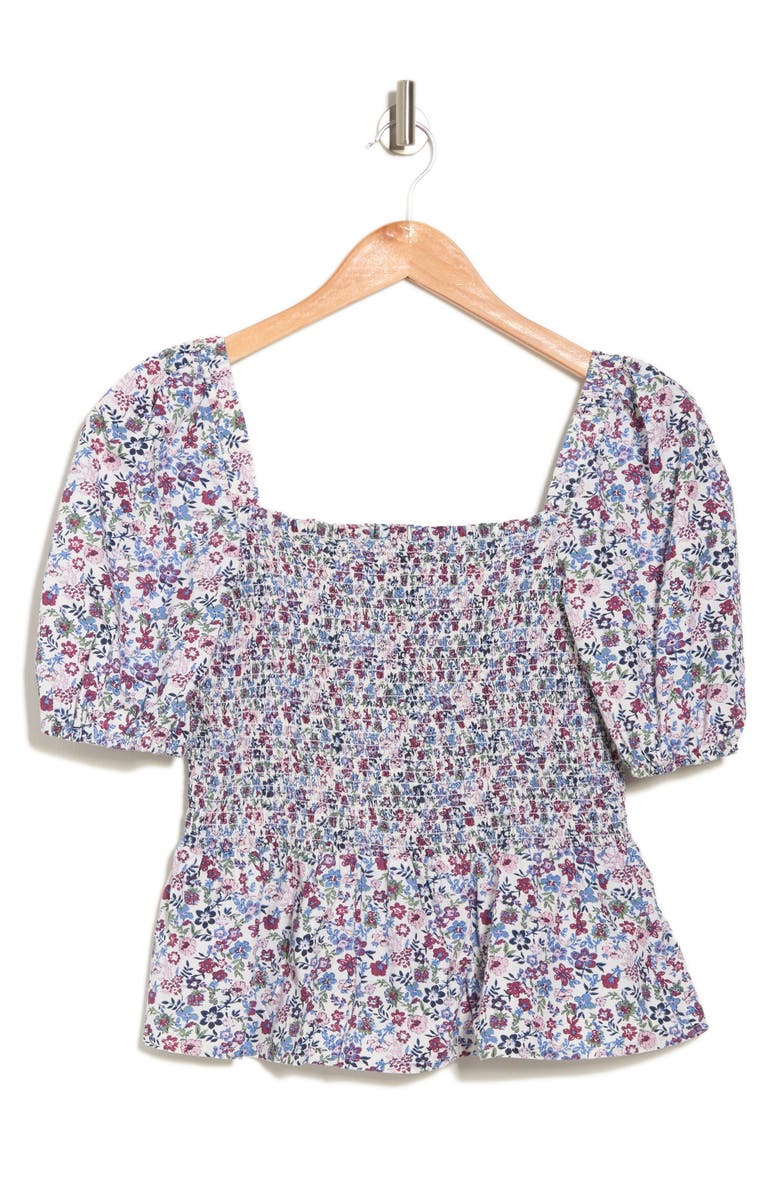 French Connection Puff Sleeve Smock Blouse | Nordstromrack