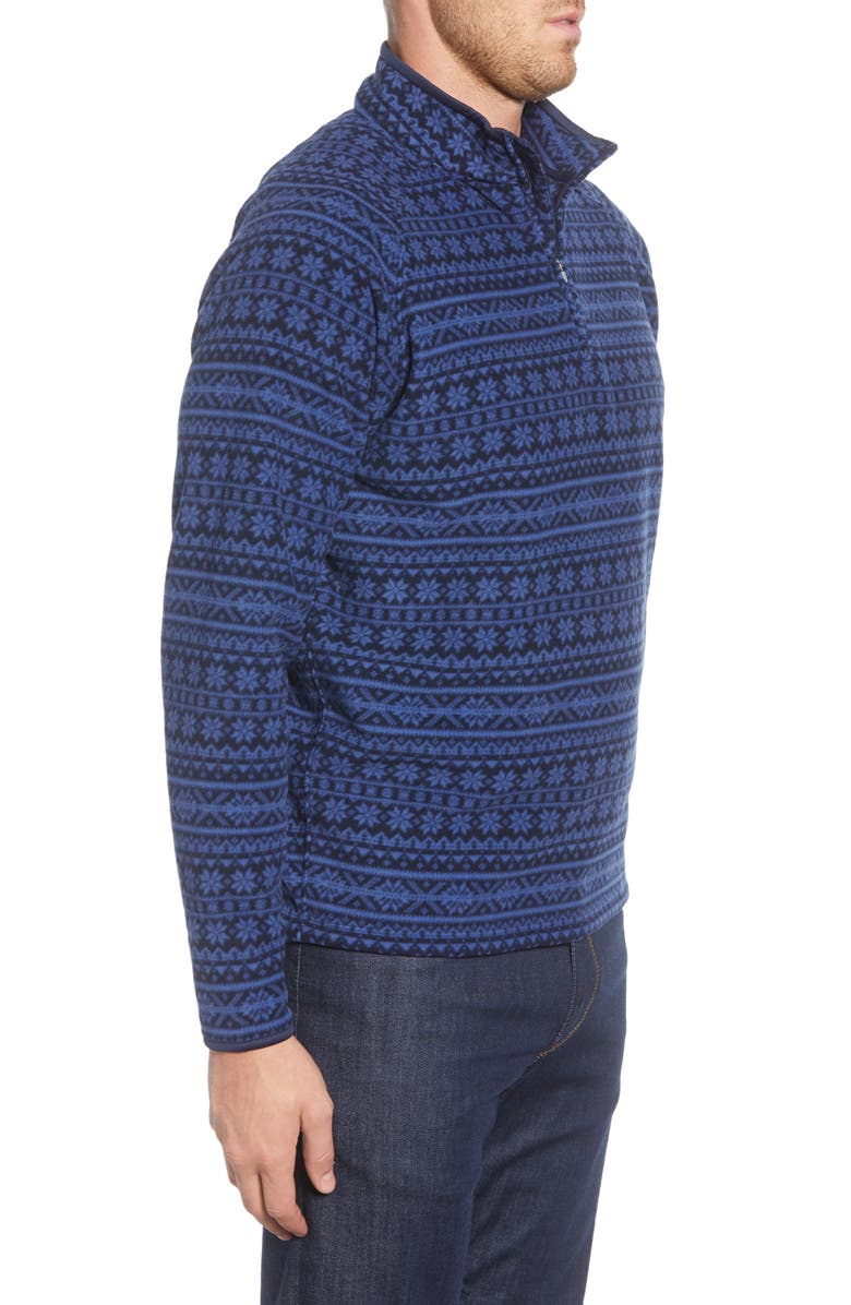 Peter Millar All Day Print Quarter Zip Fleece Pullover | Nordstrom