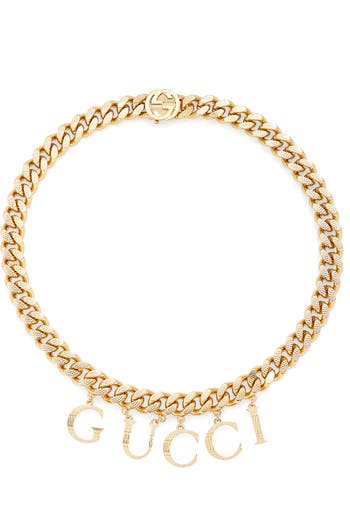 Gucci Interlocking-G Gourmette Charm Necklace | Nordstrom