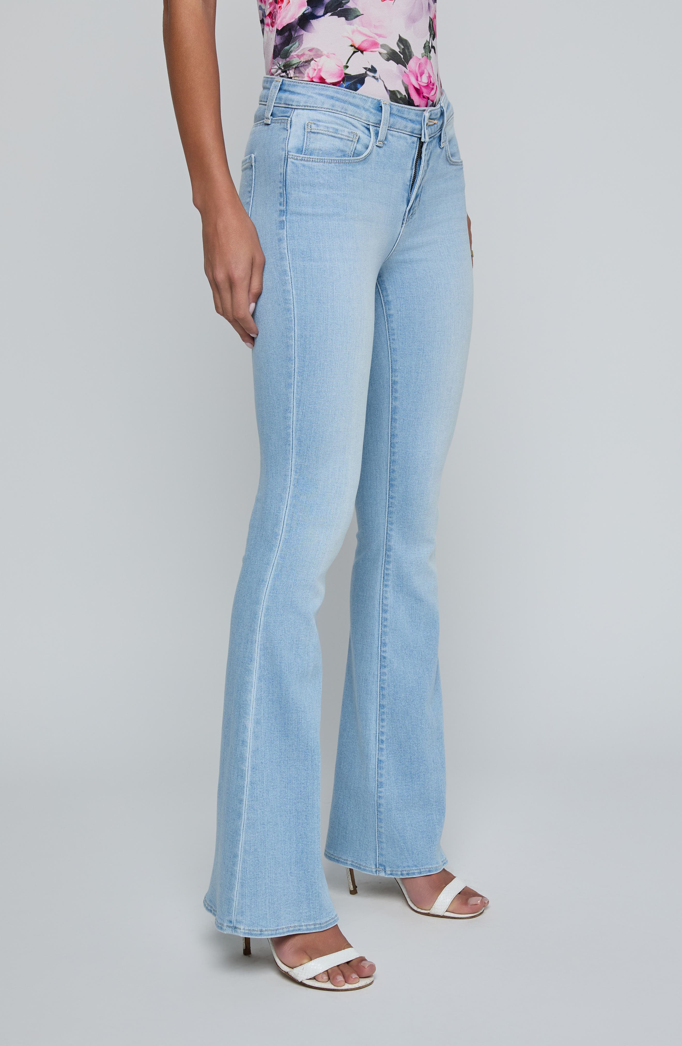 L'AGENCE Taney Sneaker Flare Jeans | Nordstrom