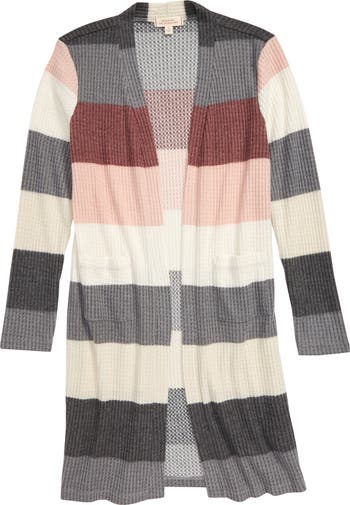 Walking on Sunshine Brushed Waffle Duster Cardigan | Nordstrom