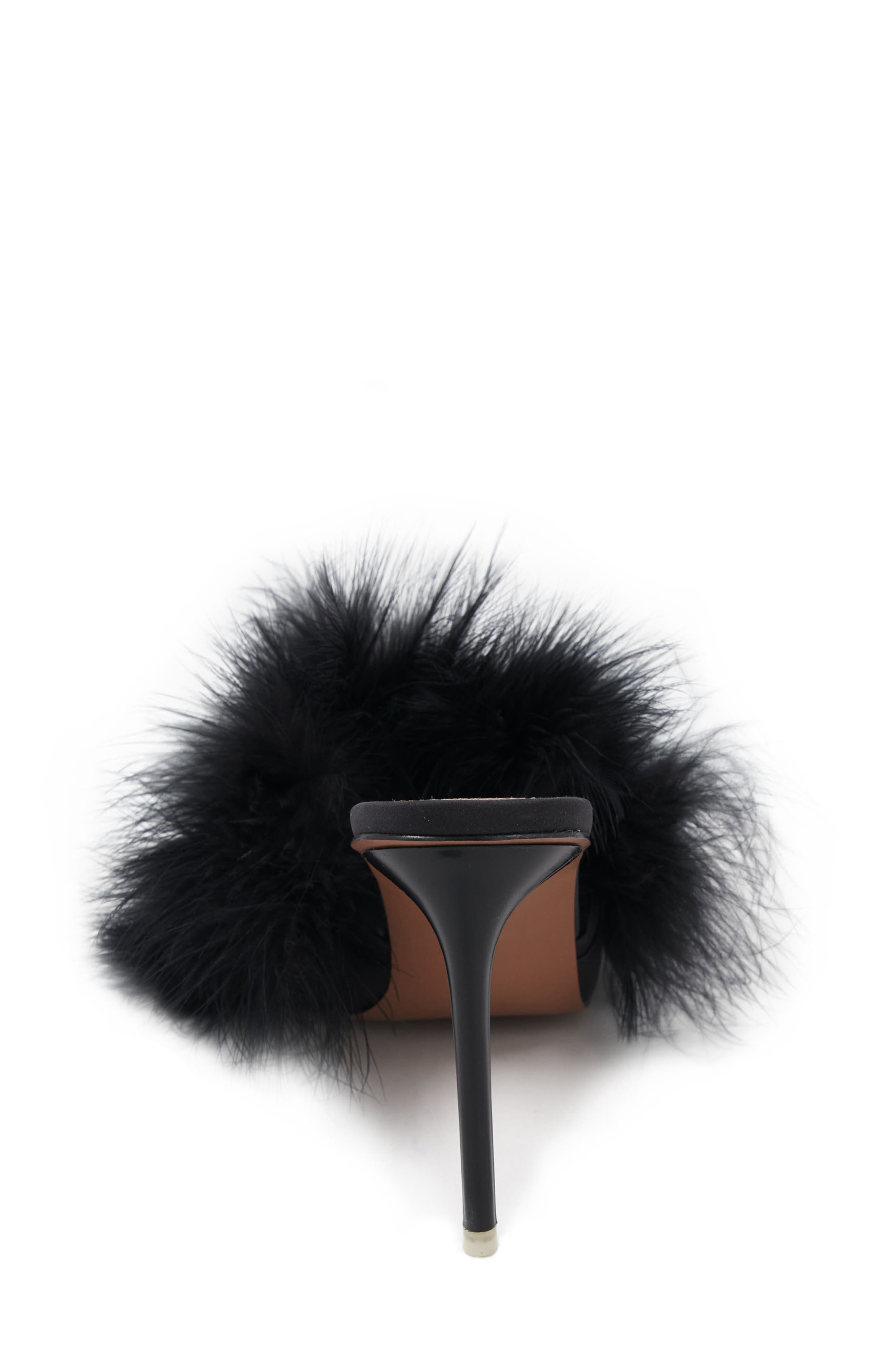 BCBGMAXAZRIA Dennika Ostrich Feather Sandal (Women) | Nordstromrack