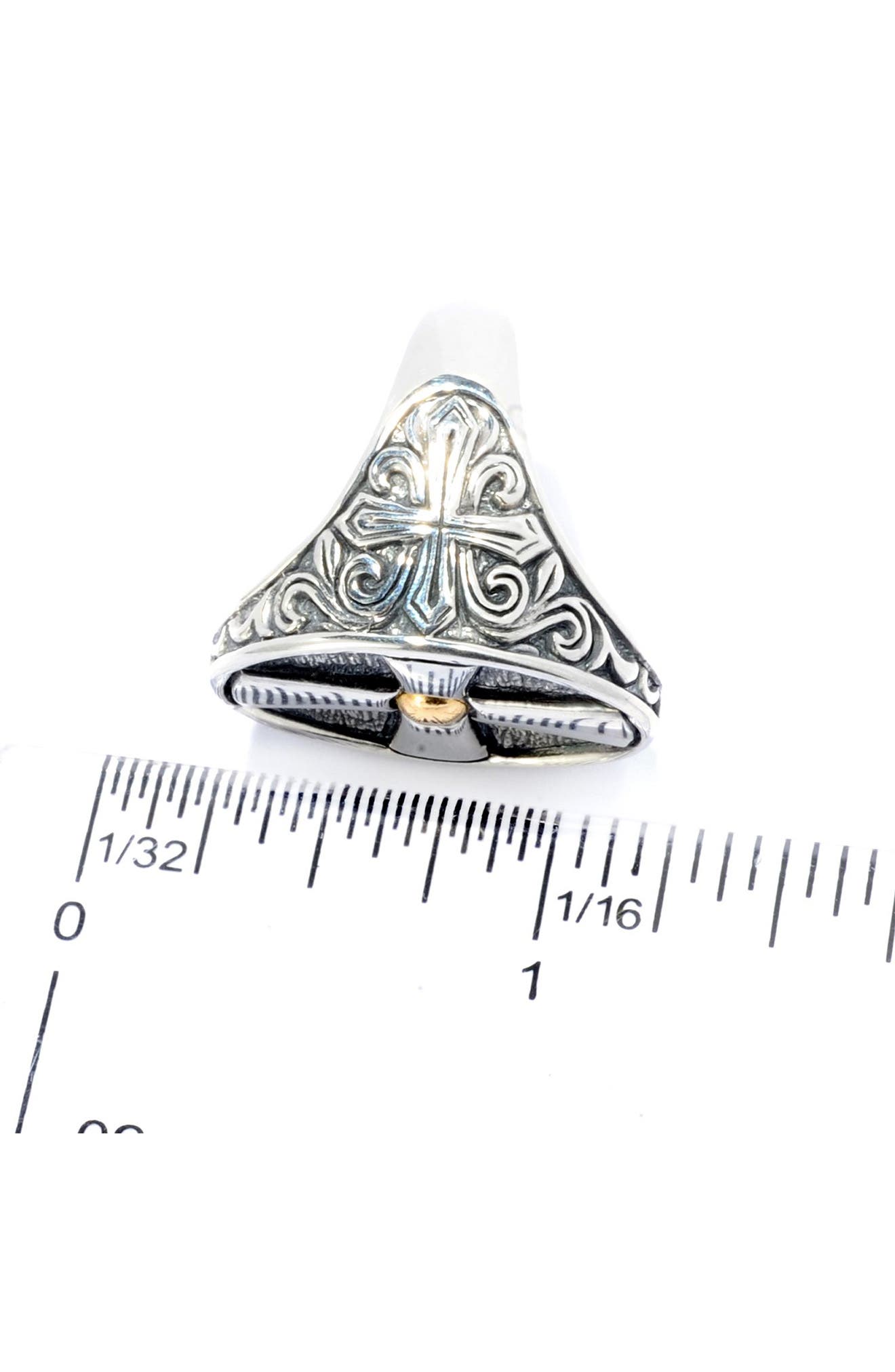 SAMUEL B. 18k Gold & Sterling Silver Two-Tone Cross Ring | Nordstromrack