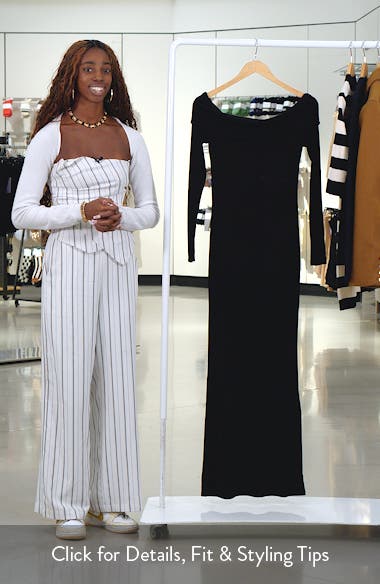 EDIKTED Susan Off the Shoulder Long Sleeve Maxi Dress | Nordstrom