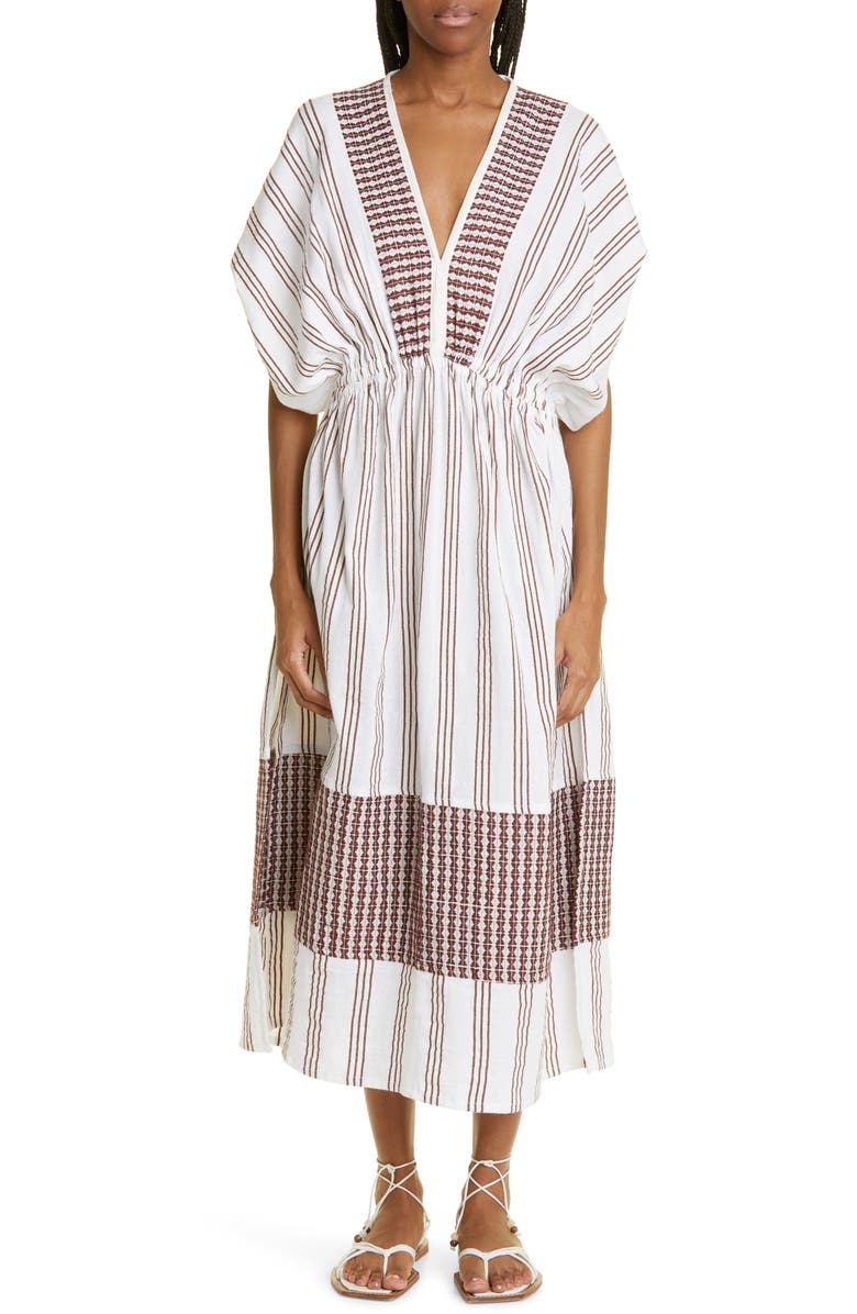 lemlem Tigist Plunge Neck Cotton Dress | Nordstromrack
