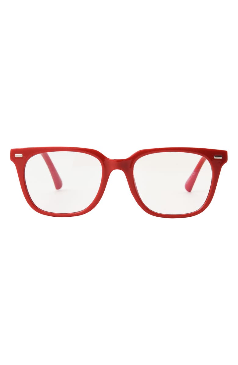 Betsey Johnson Red Square Blue Light Blocking Glasses | Nordstrom