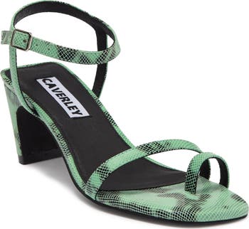 CAVERLEY Matilda Snake Skin Print Leather Heel | Nordstromrack