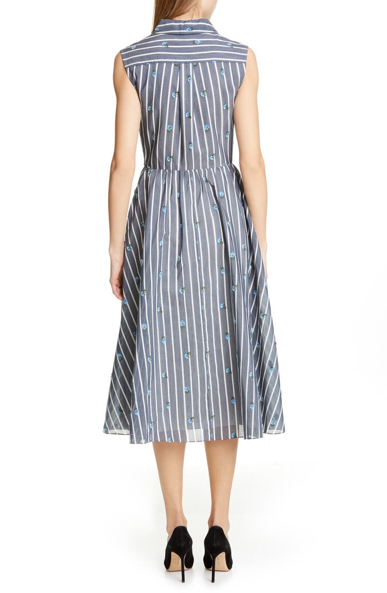 Jason Wu Collection Floral Stripe Cotton & Silk Dress | Nordstrom