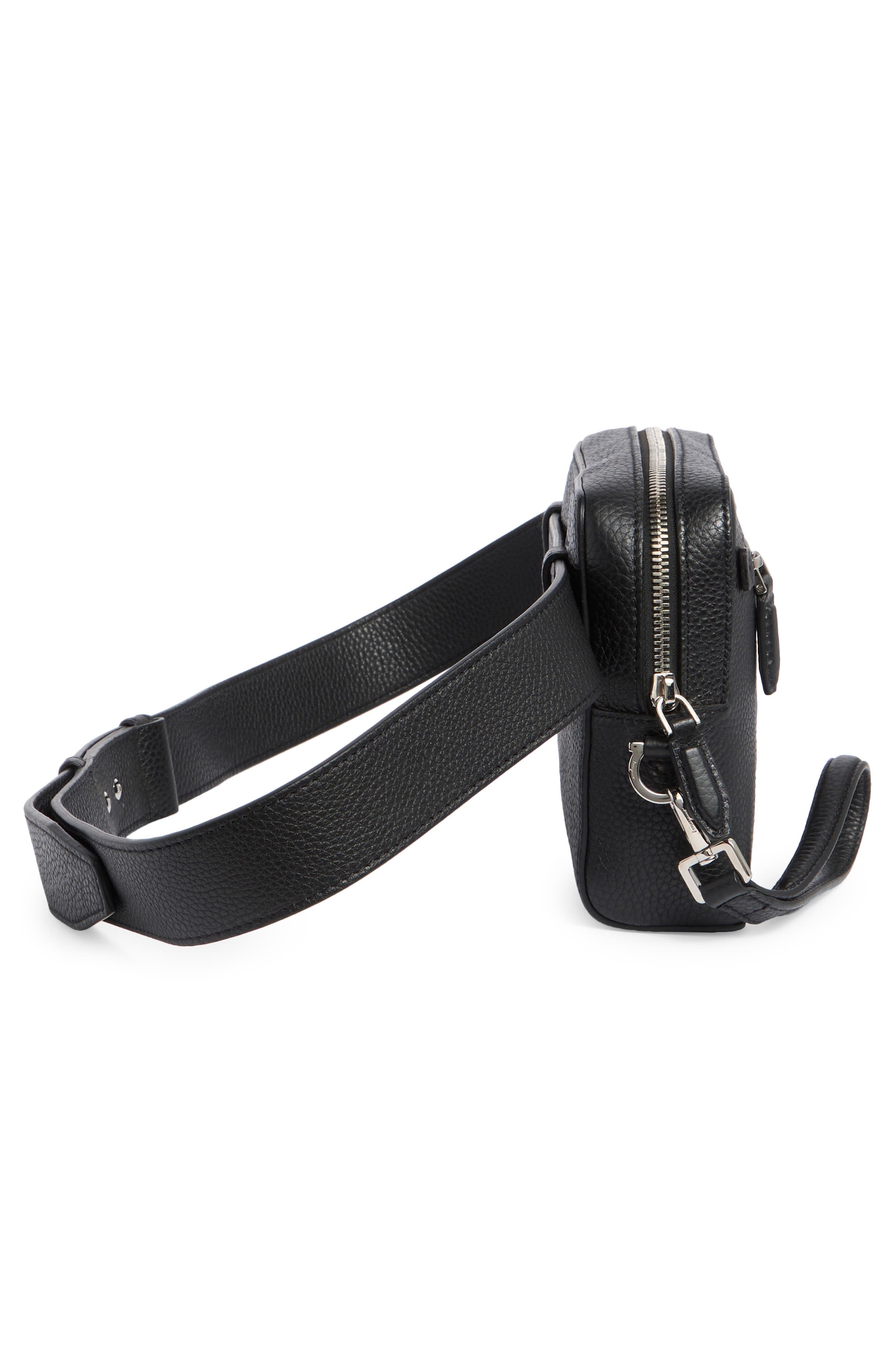 FERRAGAMO Gancini Embossed Panel Leather Belt Bag | Nordstromrack