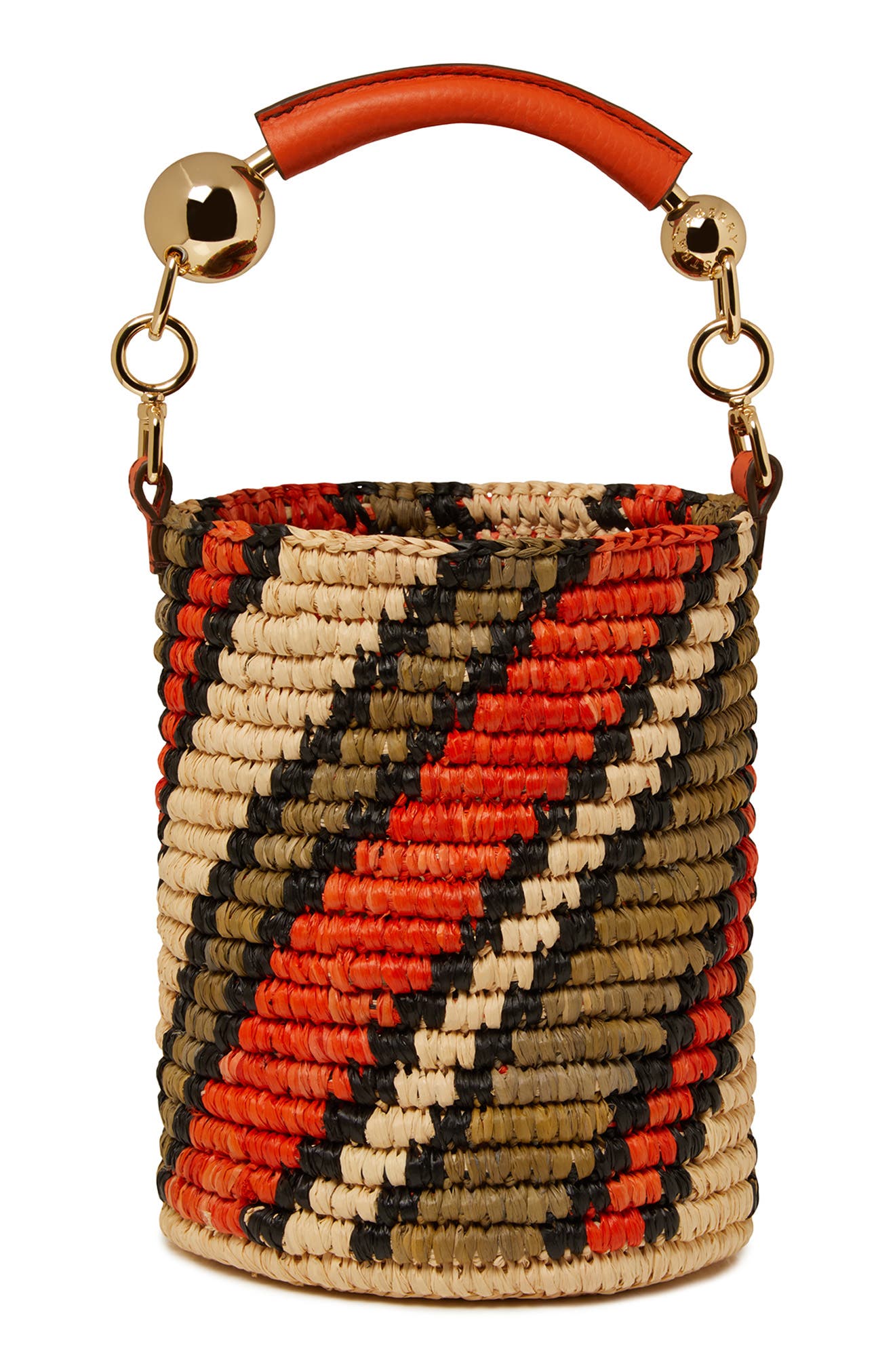 Strathberry Crescent Stripe Raffia Basket Bag | Nordstrom