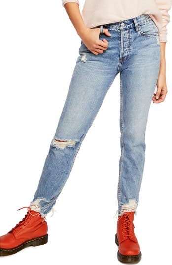 Free People Chewed Up Straight Leg Jeans | Nordstrom