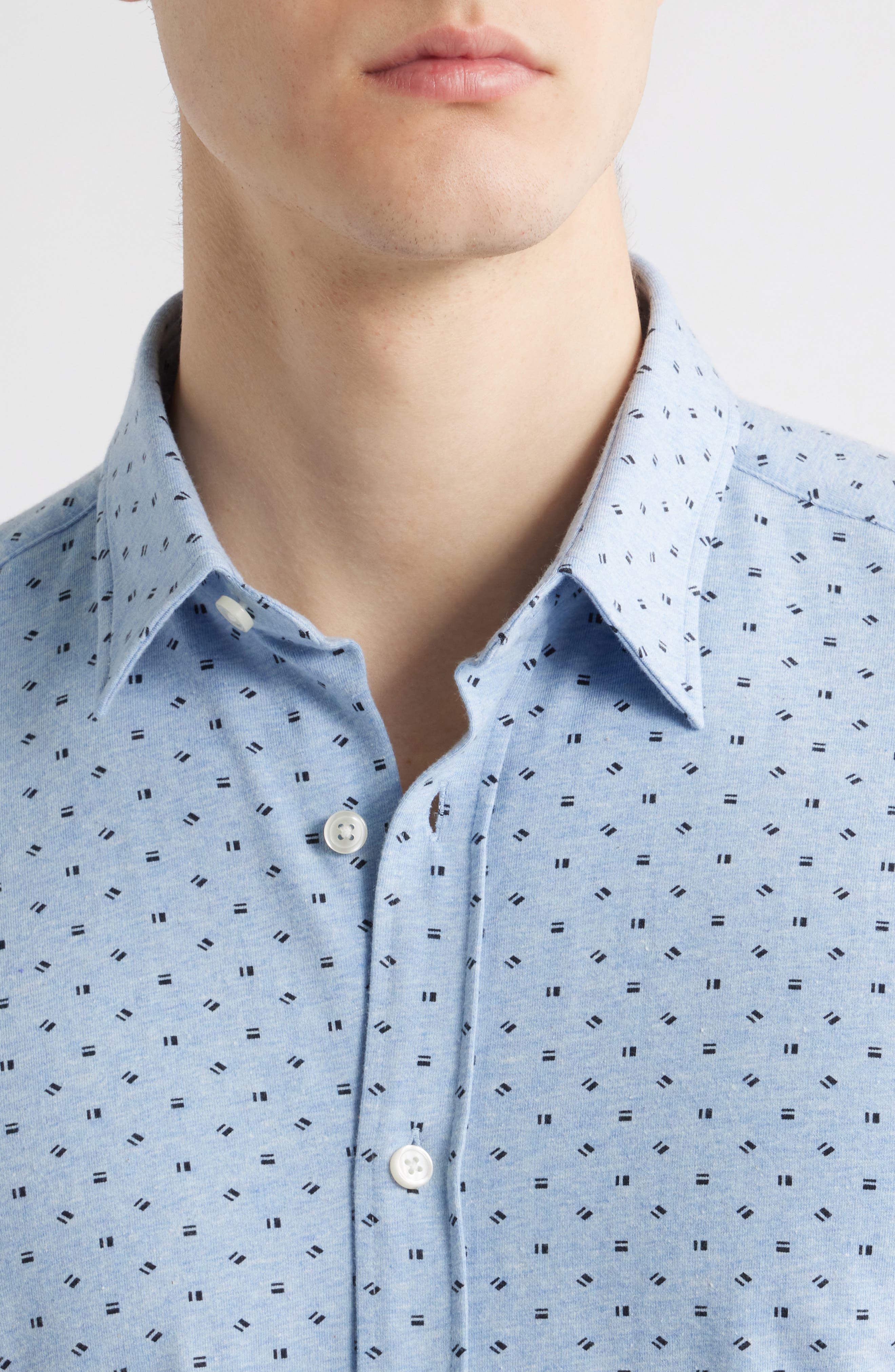 BOSS Roan Kent Stretch Cotton Button-Up Shirt | Nordstromrack