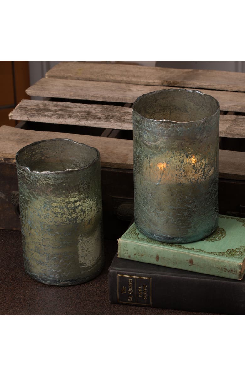 Himalayan Trading Post Mossy Green Hurricane Candle | Nordstrom